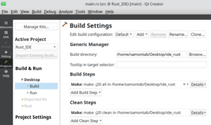 Using Qt Creator as your IDE for Rust – Sebastian Montabone