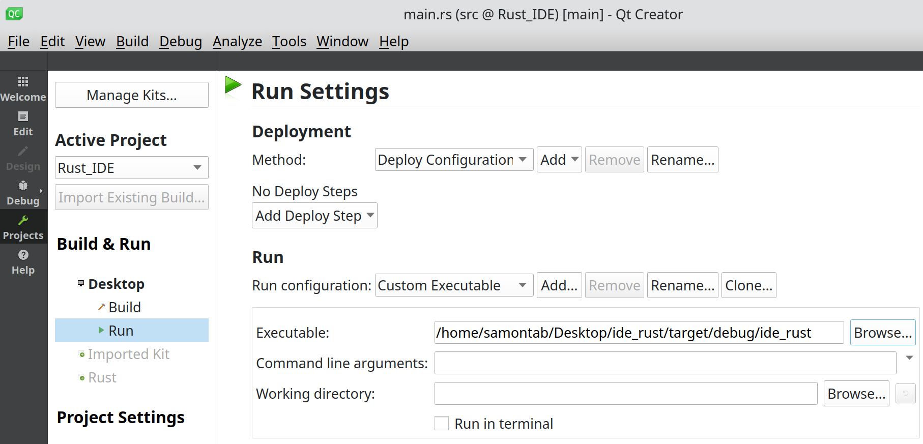 Using Qt Creator as your IDE for Rust – Sebastian Montabone