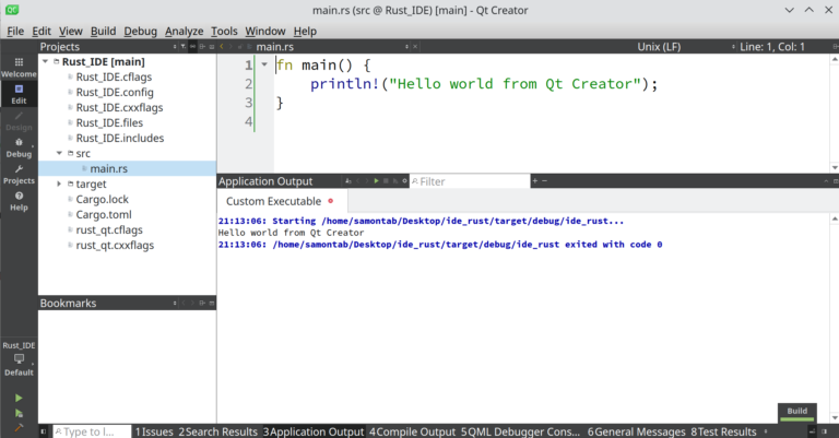 Using Qt Creator as your IDE for Rust – Sebastian Montabone