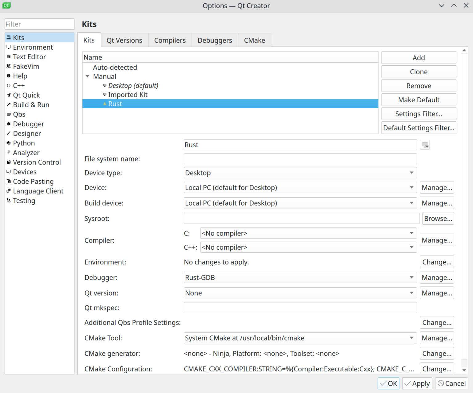 Using Qt Creator as your IDE for Rust – Sebastian Montabone