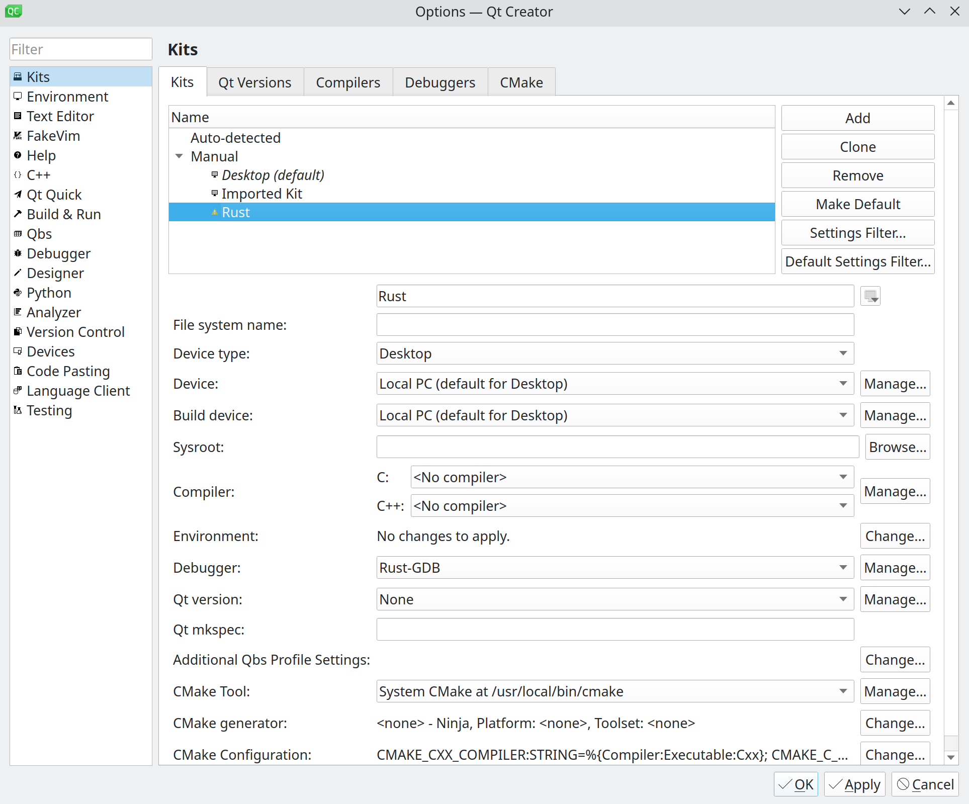 Using Qt Creator as your IDE for Rust – Sebastian Montabone